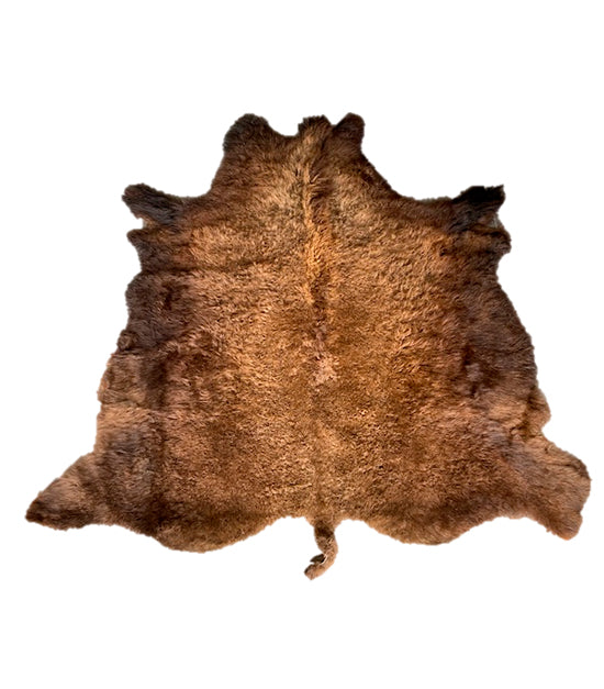 Bison Hair-On Hide Rug | Natural Shape – First Grade | Extra-Large 8' x 7'